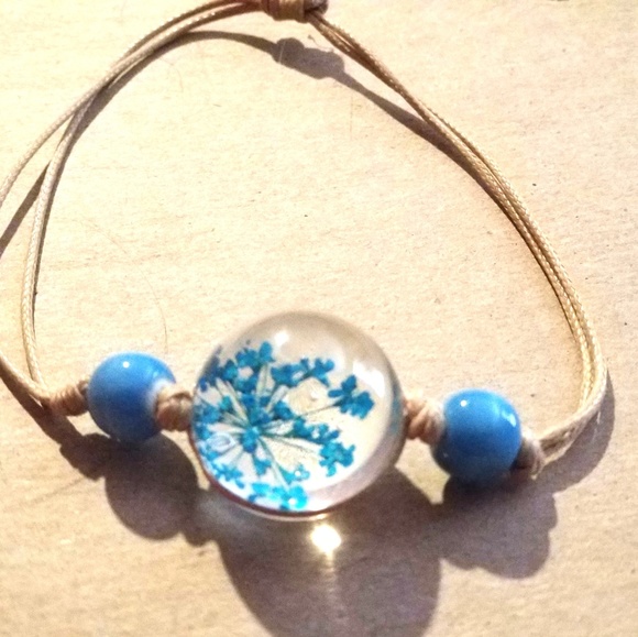 Jewelry | Dry Flower Glass Ball Bracelet | Poshmark